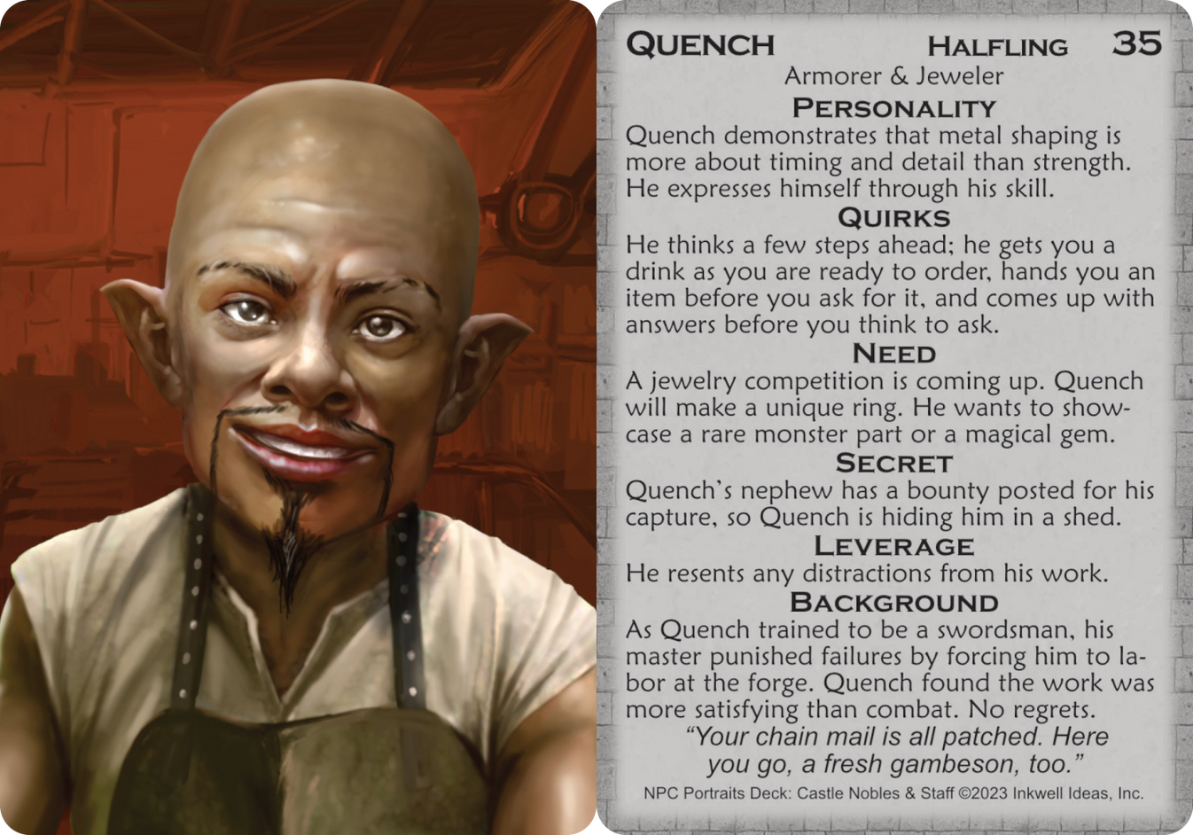 NPC Portraits Deck: Castle Nobles & Staff – Inkwell Ideas