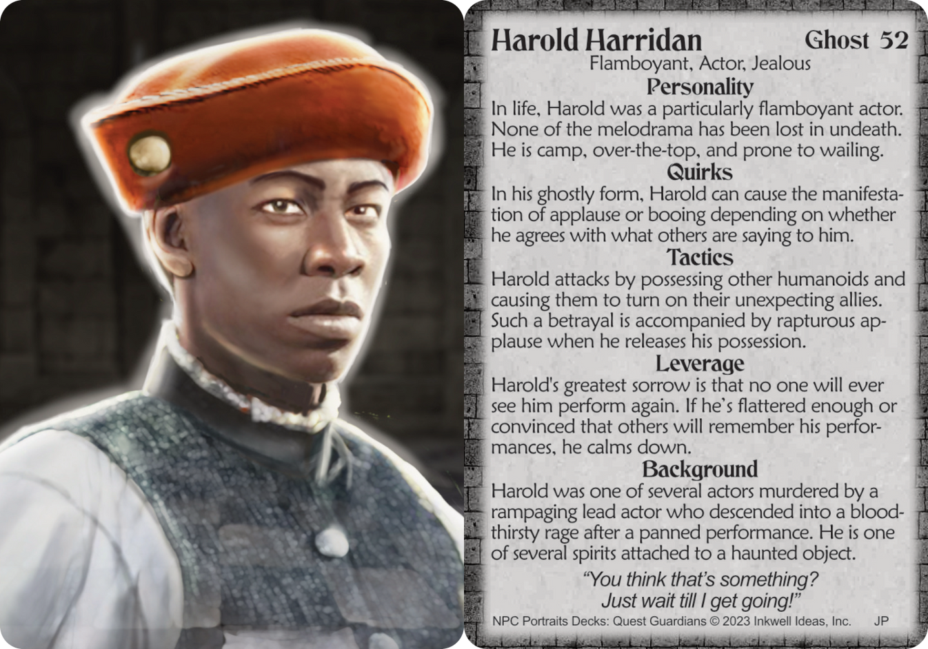 NPC Portraits Deck: Quest Guardians – Inkwell Ideas