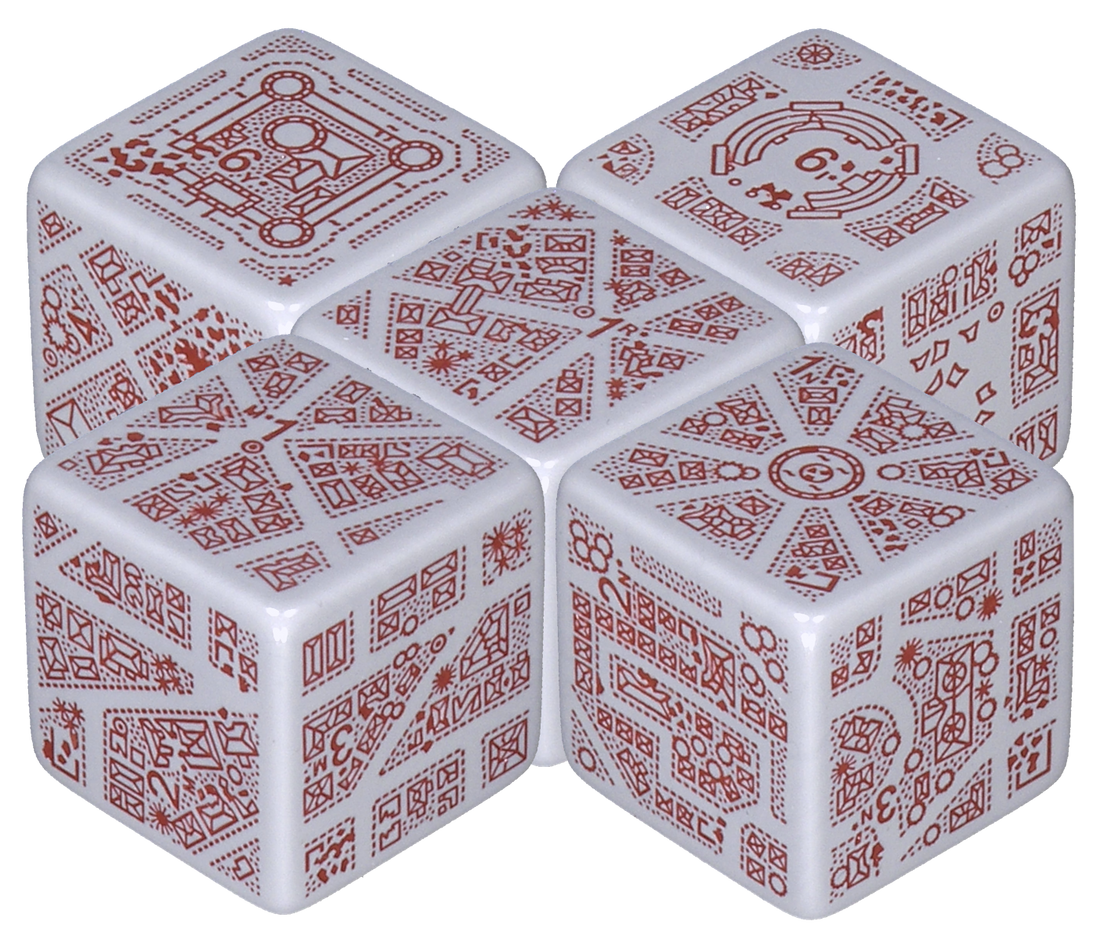 DungeonMorph Dice Ruined Cities Set (5 Dice) – Inkwell Ideas