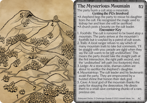 Sidequest Decks: 5 Challenge Quests – Inkwell Ideas