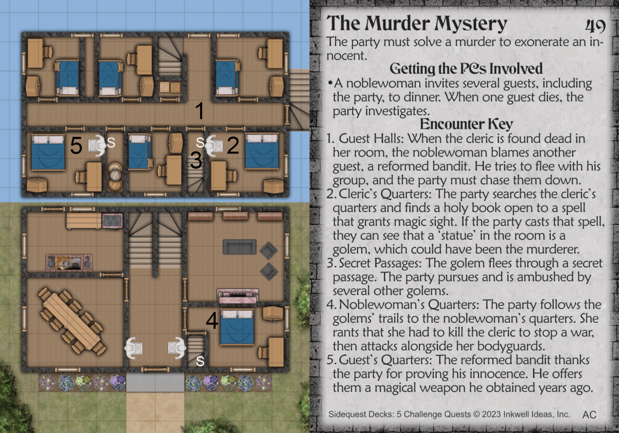 Sidequest Decks: 5 Challenge Quests – Inkwell Ideas