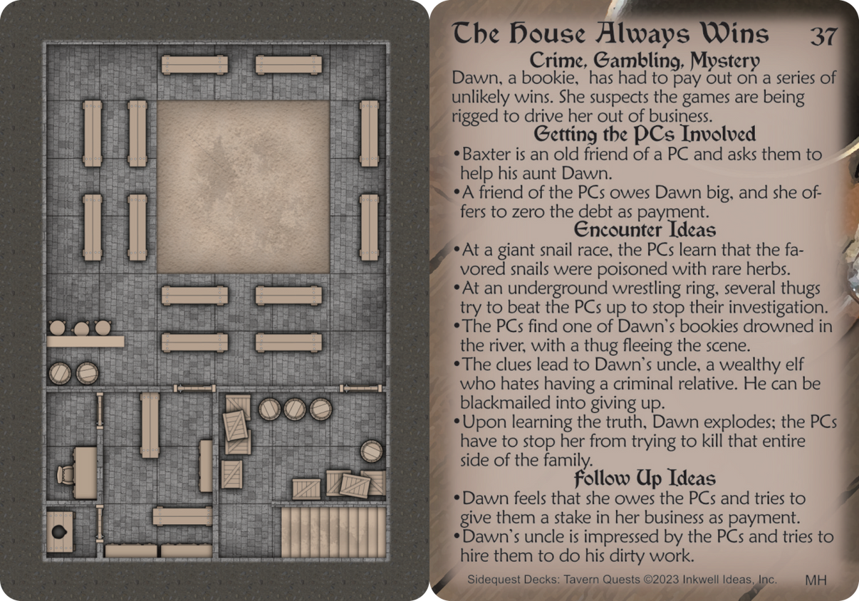 Sidequest Decks: Tavern Quests – Inkwell Ideas