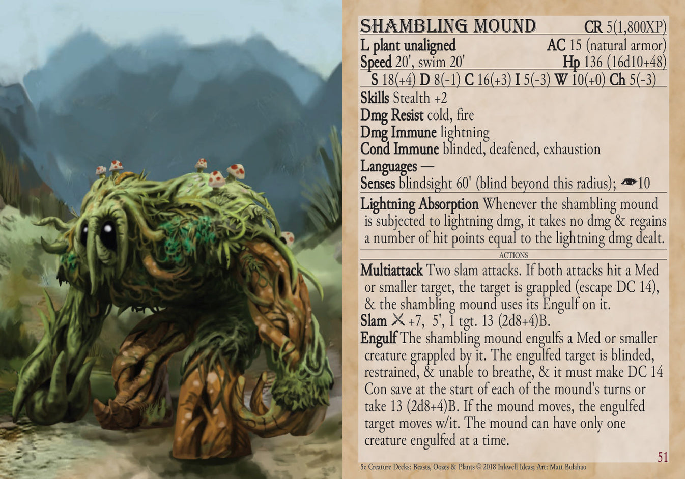 5e Creature Decks: Beasts, Oozes, & Plants – Inkwell Ideas