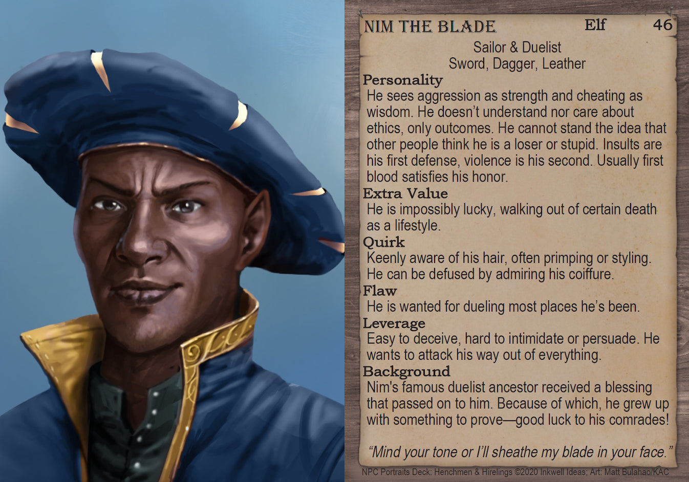 NPC Portraits Deck: Henchmen & Hirelings – Inkwell Ideas