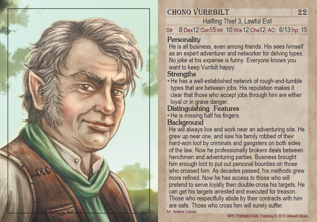 NPC Portraits Deck: Fantasy – Inkwell Ideas