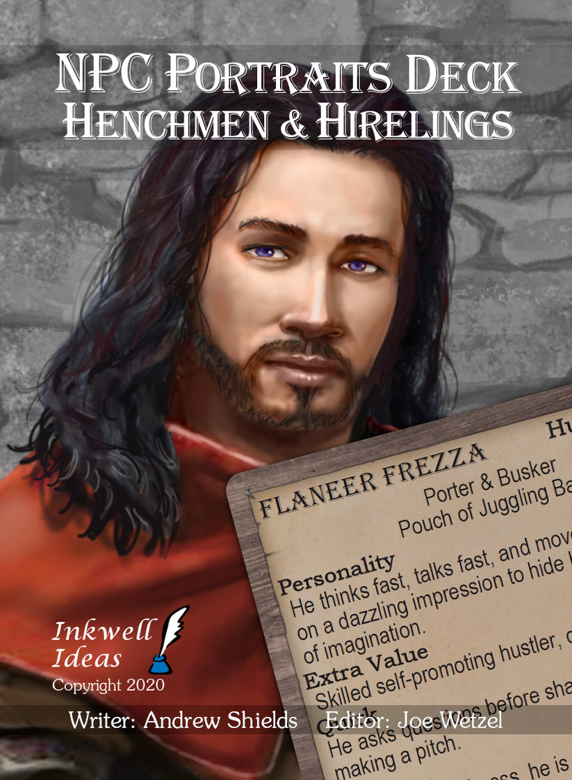 NPC Portraits Deck: Henchmen & Hirelings – Inkwell Ideas