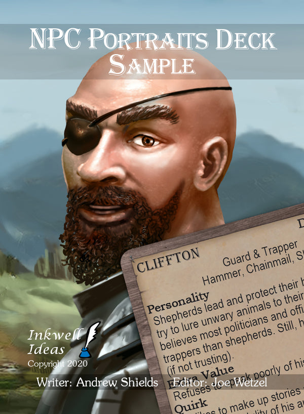 NPC Portraits Deck: Sample/Preview – Inkwell Ideas