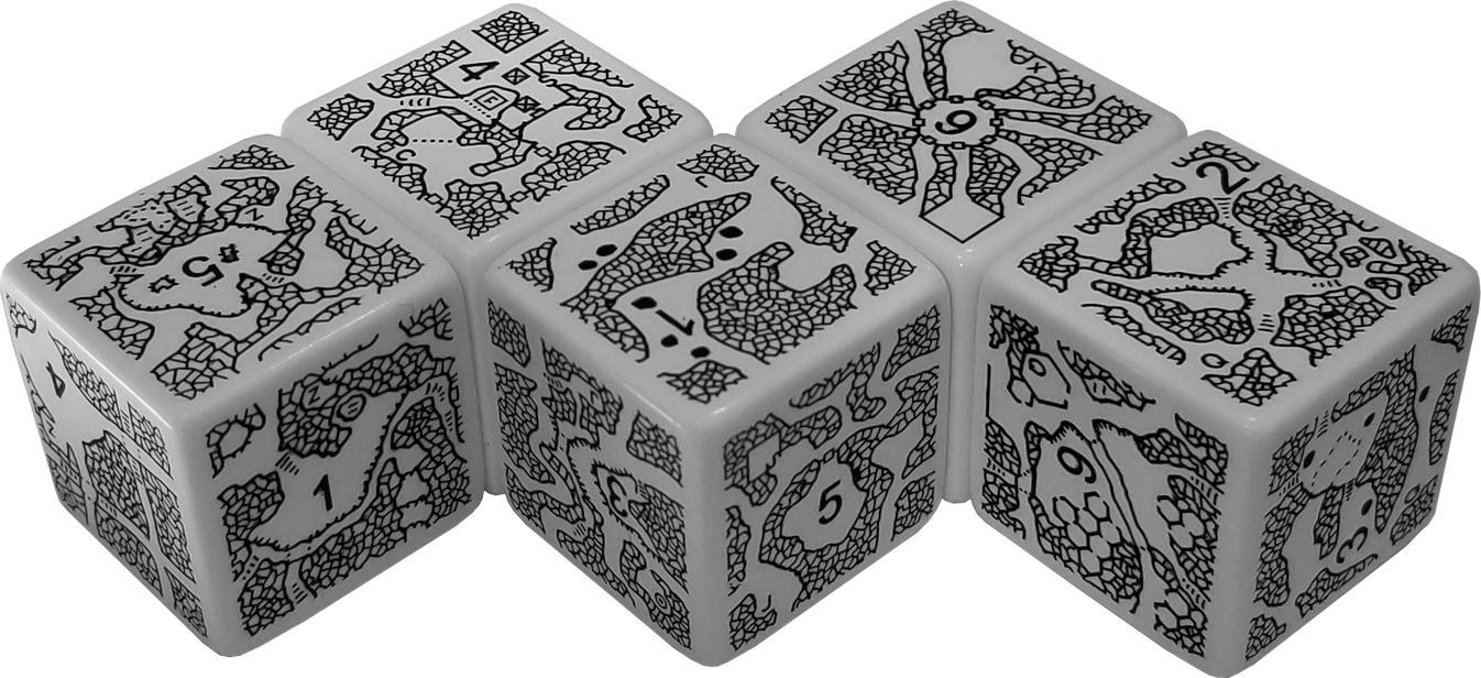 DungeonMorph Dice Spellunker Set (5 Dice) – Inkwell Ideas